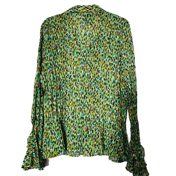 Bay Studio | Tops | Bay Studio Plus X Sheer Fringe Front Blouse | Poshmark